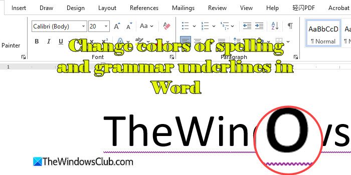 Cambiar los colores de la ortografía y la gramática subrayadas en Word ...
